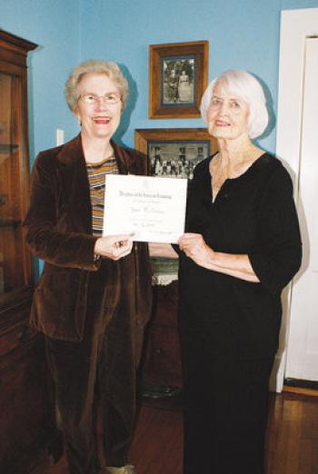 Jean McManus, recipient of 2008 Acadia Chapter Community Award ...